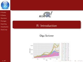 Introduction to R - from Rstudio to ggplot | PDF