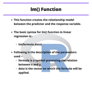 R linear regression | PDF
