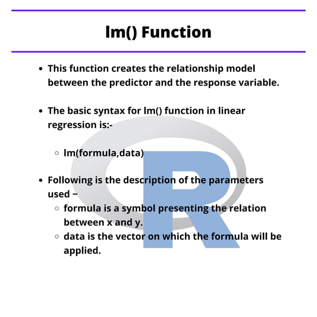 R linear regression | PDF