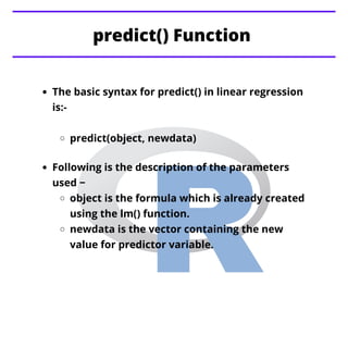 R linear regression | PDF