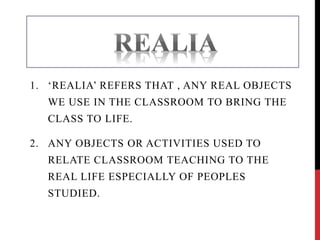 Realia & Model | PPTX