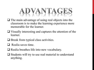 Realia & Model | PPTX