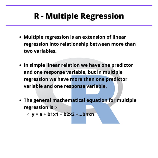 R - Multiple Regression | PDF