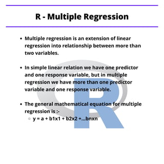 R - Multiple Regression | PDF