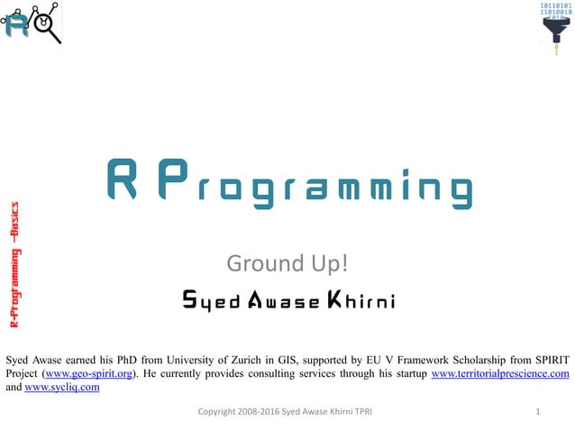 R programming groundup-basic-section-i | PDF | Programming Languages ...