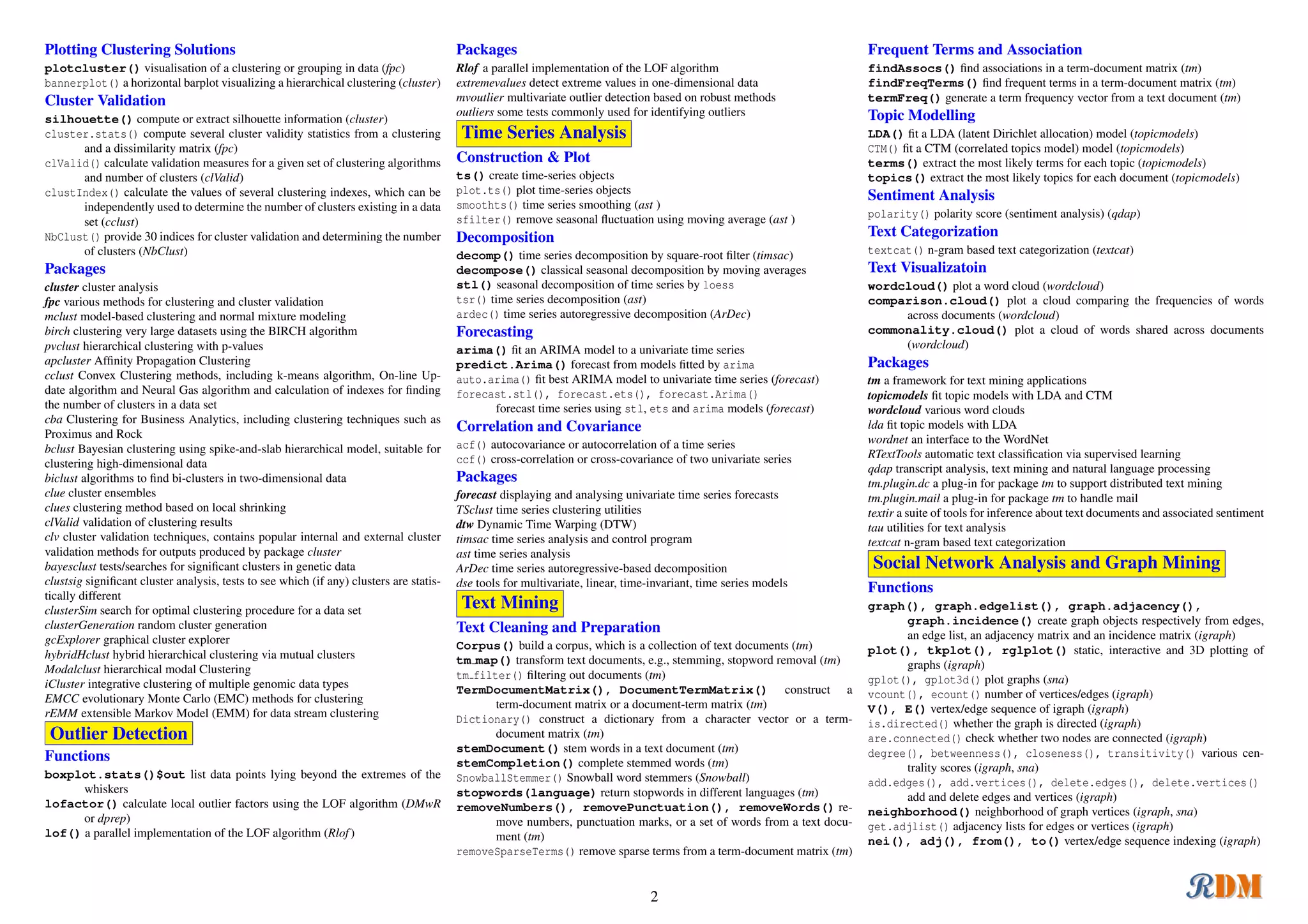 R refcard-data-mining | PPT