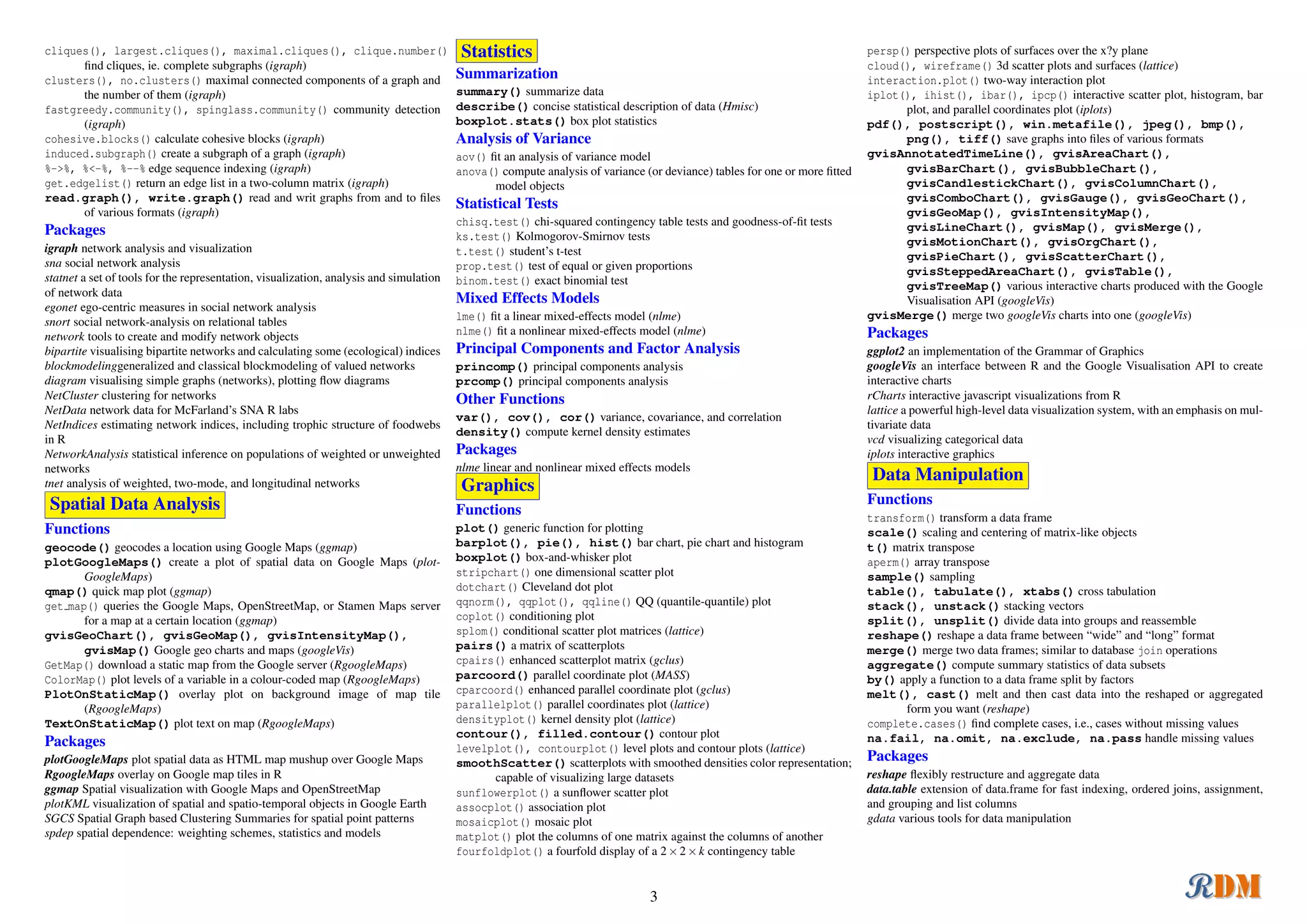 R refcard-data-mining | PPT