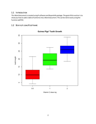 Add a table of contents in a Word document using R software and ReporteRs package | DOCX