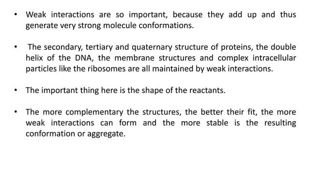 WEAK INTERACTIONS IN AQUEOUS SYSTEMS AND FITNESS OF THE AQUEOUS ...