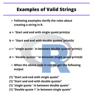 R strings | PDF | Programming Languages | Computing