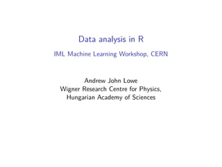 Data analysis in R | PPT