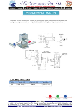 R type Two Valve Manifold (2VM) | PDF
