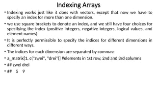 R Programming and Lab - Unit II with examples | PPTX