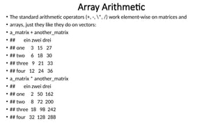 R Programming and Lab - Unit II with examples | PPTX