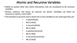 R Programming and Lab - Unit III pptxs | PPTX