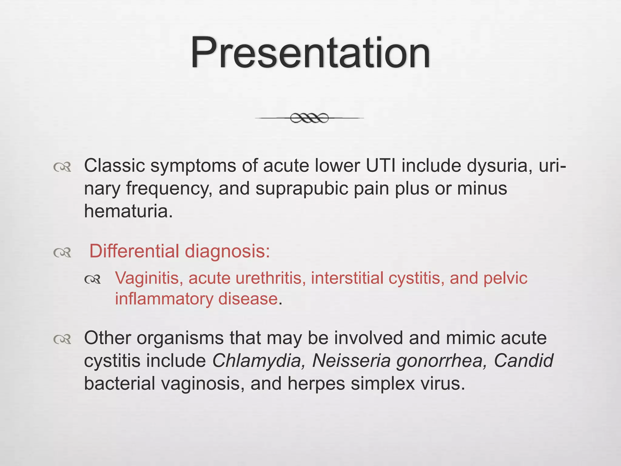 Management of Recurrent UTI in Female | PPTX