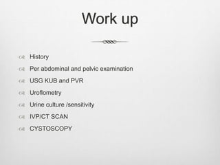 Management of Recurrent UTI in Female | PPTX