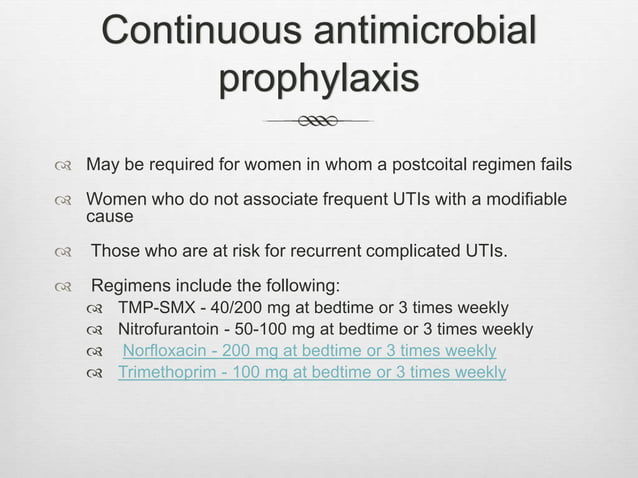 Management of Recurrent UTI in Female | PPT
