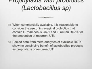 Management of Recurrent UTI in Female | PPTX