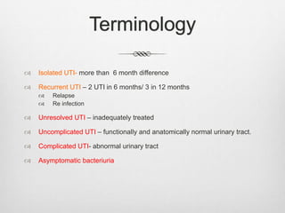 Management of Recurrent UTI in Female | PPTX