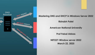 Week7-Mastering-DNS-and-DHCP-in-Windows-Server | PPT