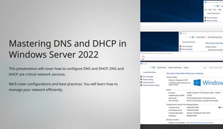 Week7-Mastering-DNS-and-DHCP-in-Windows-Server | PPT