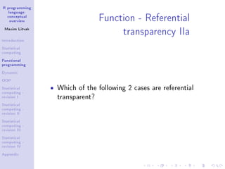 R programming language: conceptual overview | PPT