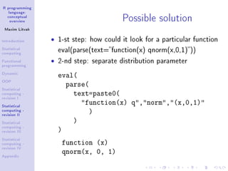 R programming language: conceptual overview | PPT