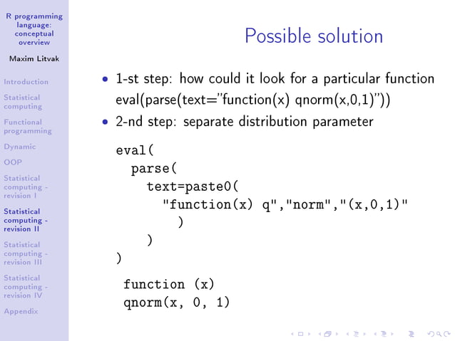 R programming language: conceptual overview | PPT