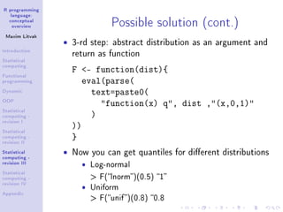 R programming language: conceptual overview | PPT