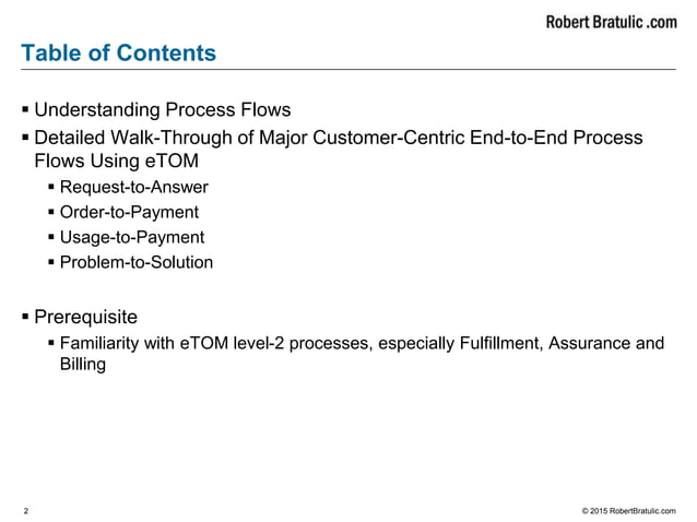 Telecommunication Business Process - eTOM Flows | PDF