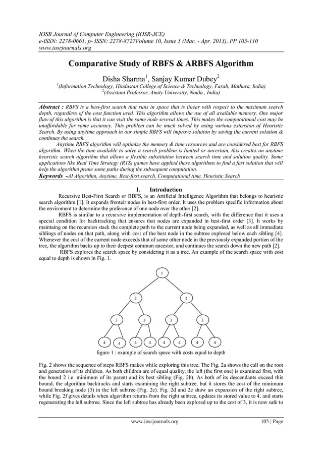 Comparative Study of RBFS & ARBFS Algorithm | PDF