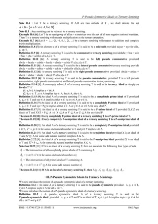 P-Pseudo Symmetric Ideals in Ternary Semiring | PDF | Programming Languages | Computing