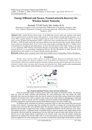 Energy Efficient and Secure, Trusted network discovery for Wireless Sensor Networks | PDF ...