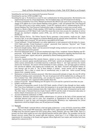 Study of Online Banking Security Mechanism in India: Take ICICI Bank as ...