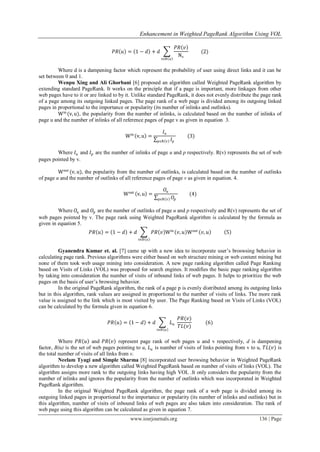 Enhancement in Weighted PageRank Algorithm Using VOL | PDF