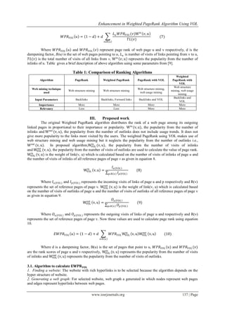 Enhancement in Weighted PageRank Algorithm Using VOL | PDF