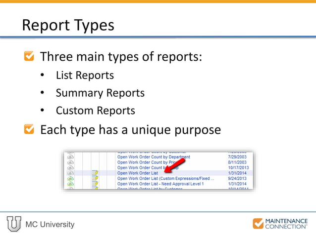 R01 - Basics of Reporting Overview: Part 1 (MCU) | PPTX
