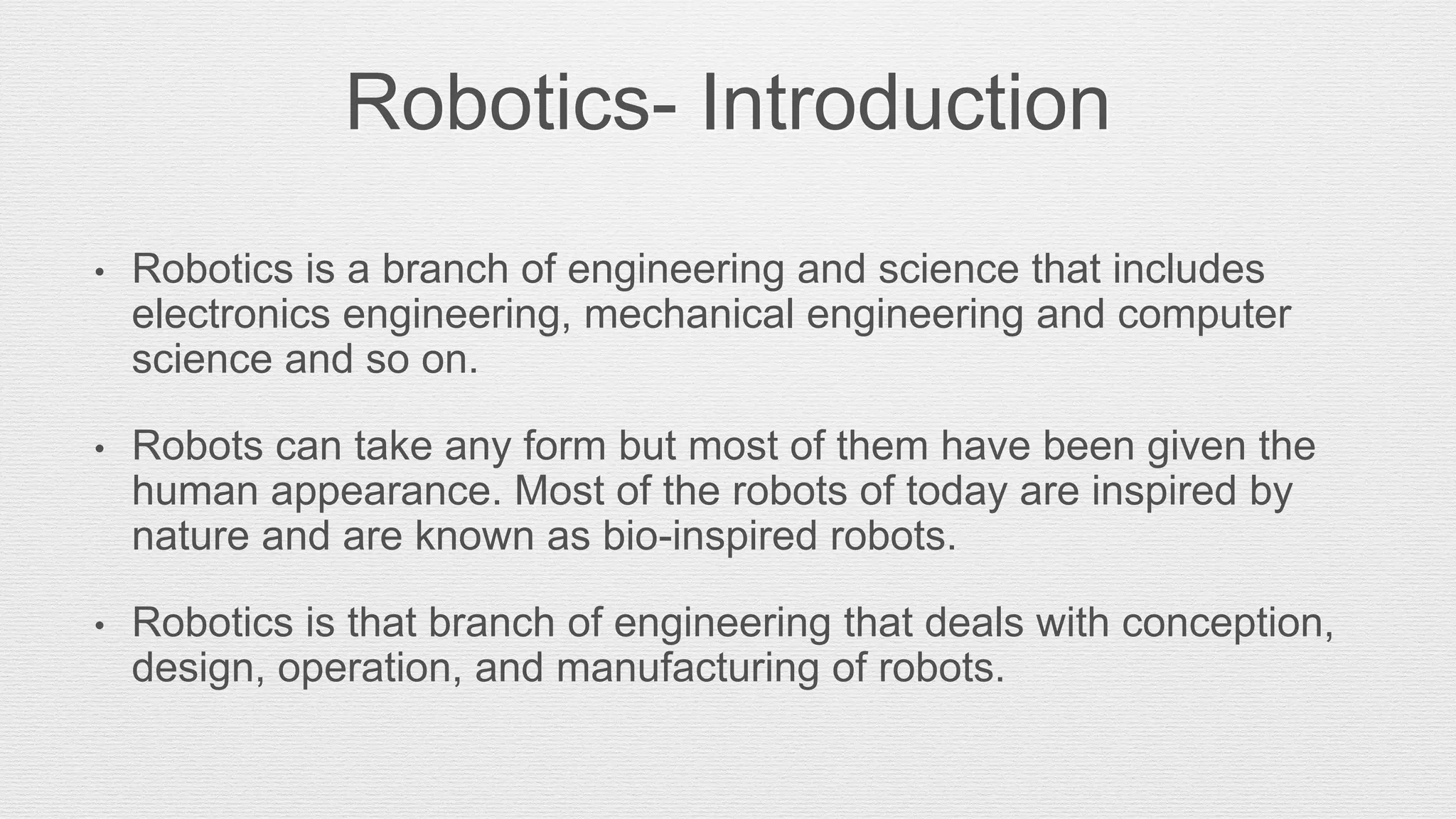R01 Introduction to Robotics and Robot Anatomy | PPTX | Robotics ...