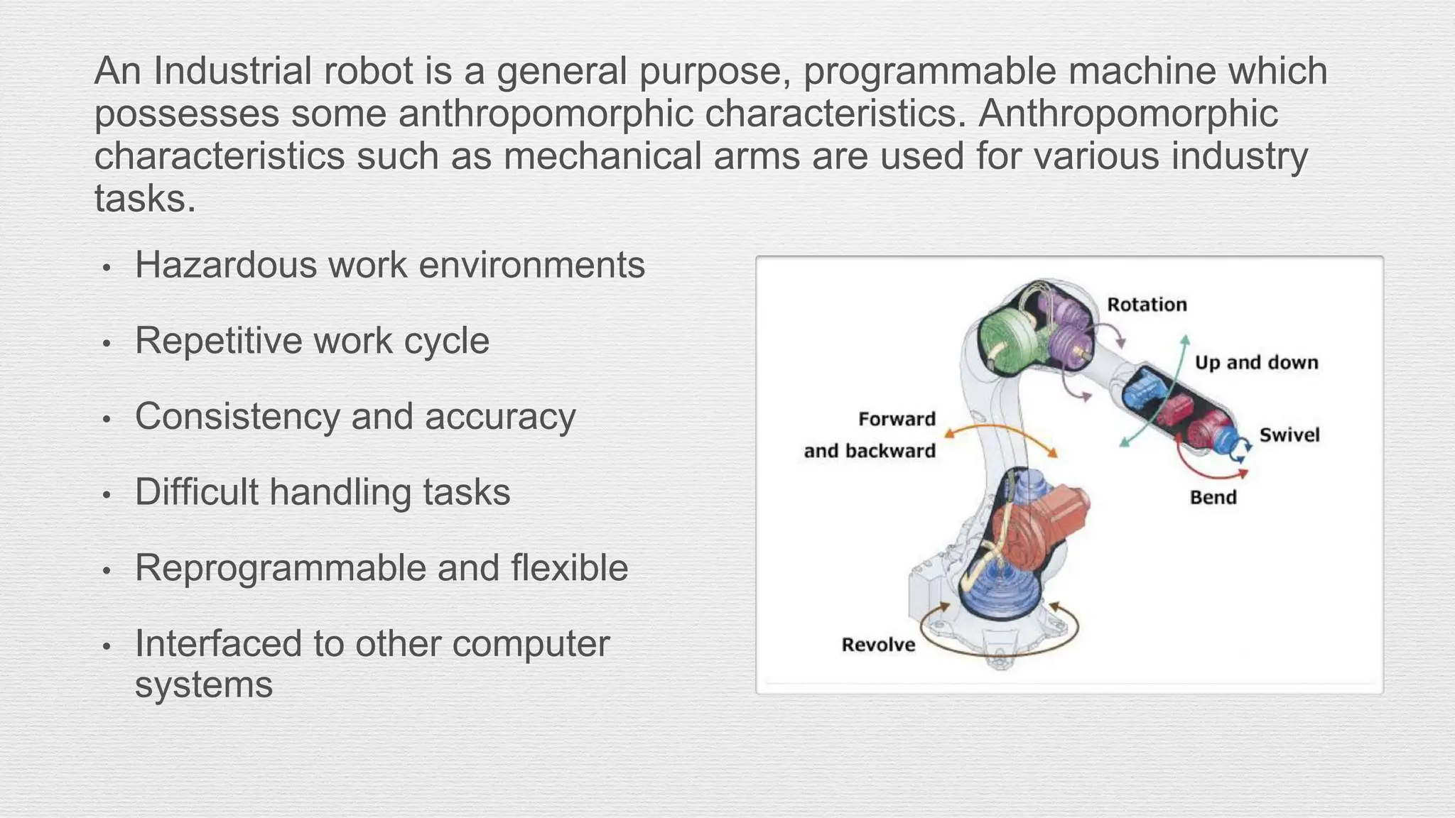 R01 Introduction To Robotics And Robot Anatomy Pptx Robotics Technology And Computing