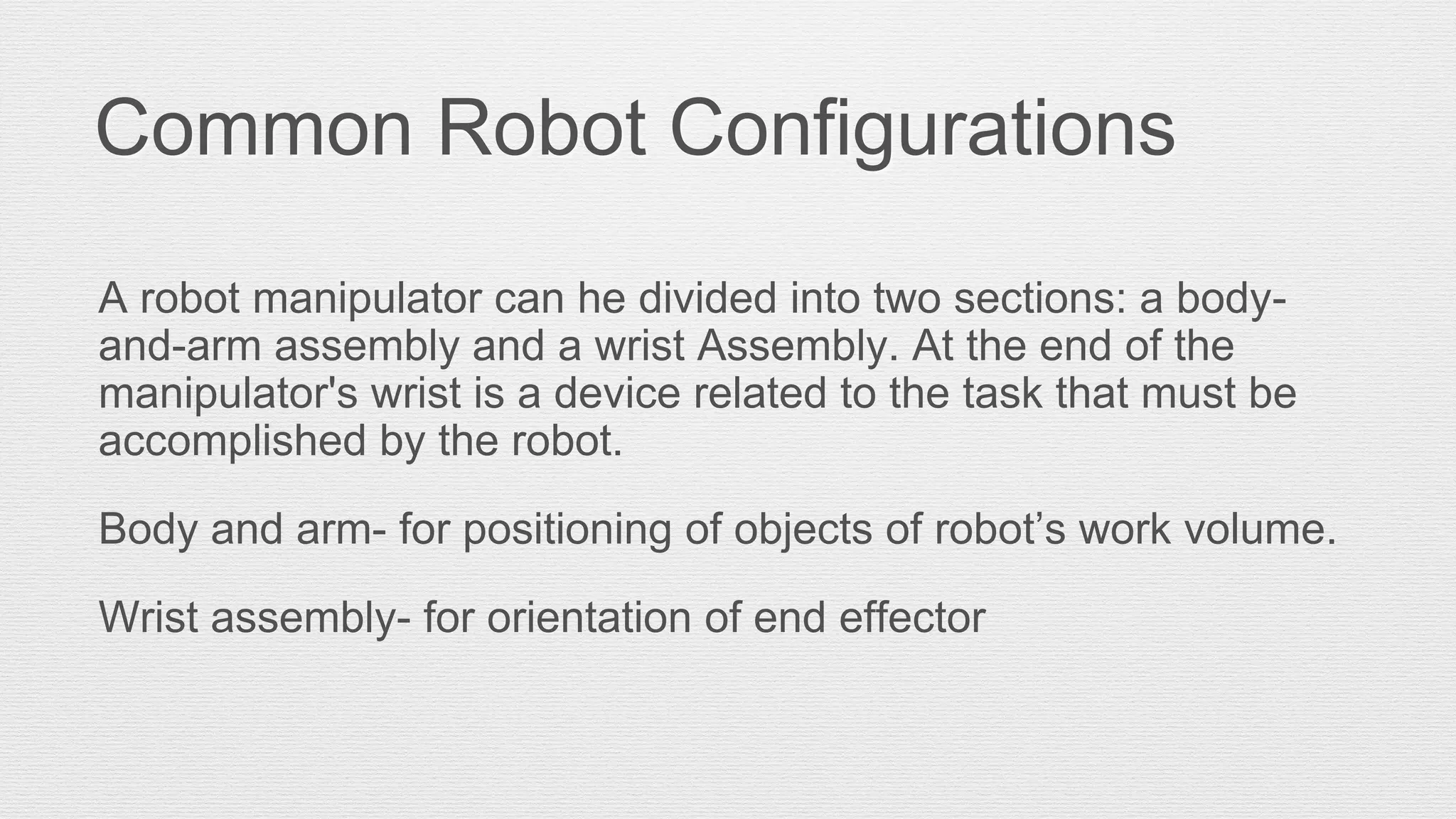 R01 Introduction To Robotics And Robot Anatomy Pptx Robotics Technology And Computing