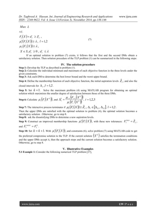 Interactive Fuzzy Goal Programming approach for Tri-Level Linear Programming Problems | PDF