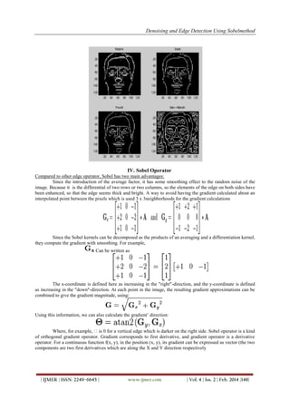 Denoising and Edge Detection Using Sobelmethod | PDF