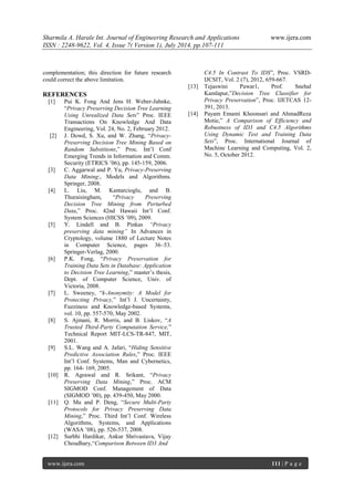 Privacy Preservation and Restoration of Data Using Unrealized Data Sets | PDF