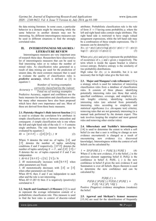 Interestingness Measures In Rule Mining: A Valuation | PDF