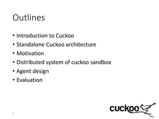 A Distributed Malware Analysis System Cuckoo Sandbox | PPTX | Computer Software and Applications ...