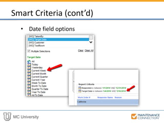 R07 - Intermediate Reporting: Smart Reports (MCU) | PPT