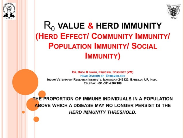 R0 Value & Herd Immunity | PPTX | Infectious Diseases | Diseases and ...
