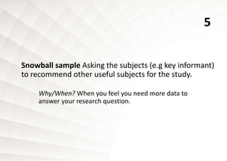 Sampling for research presentation | PPTX