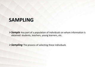 Sampling for research presentation | PPTX